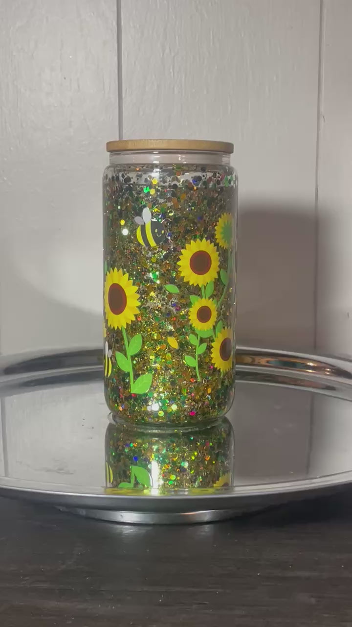 Sunflowers and Bumble Bees Tumbler – Kat's Kreations